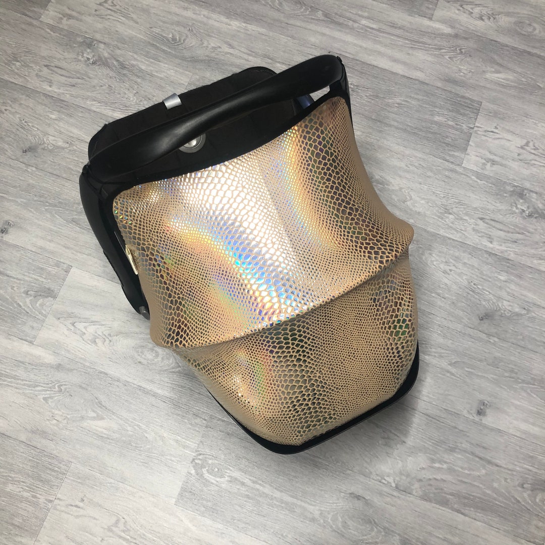 Sparkly Car Seat Cover Pebble Canopy Neutral Carseat Hood - Etsy