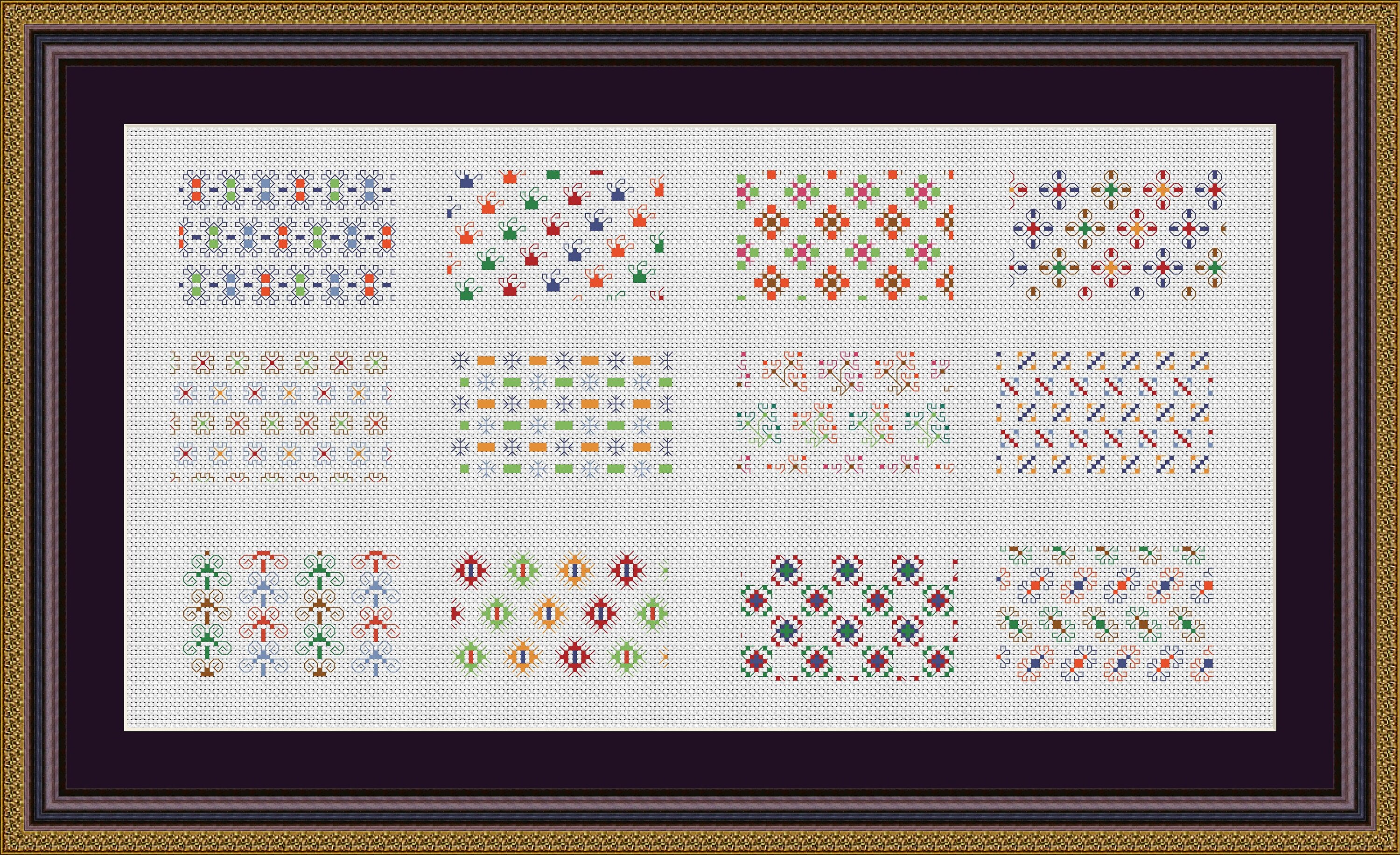Folk Traditional Motifs, Borders and (78 Pieces ) From Romania, Rural ...