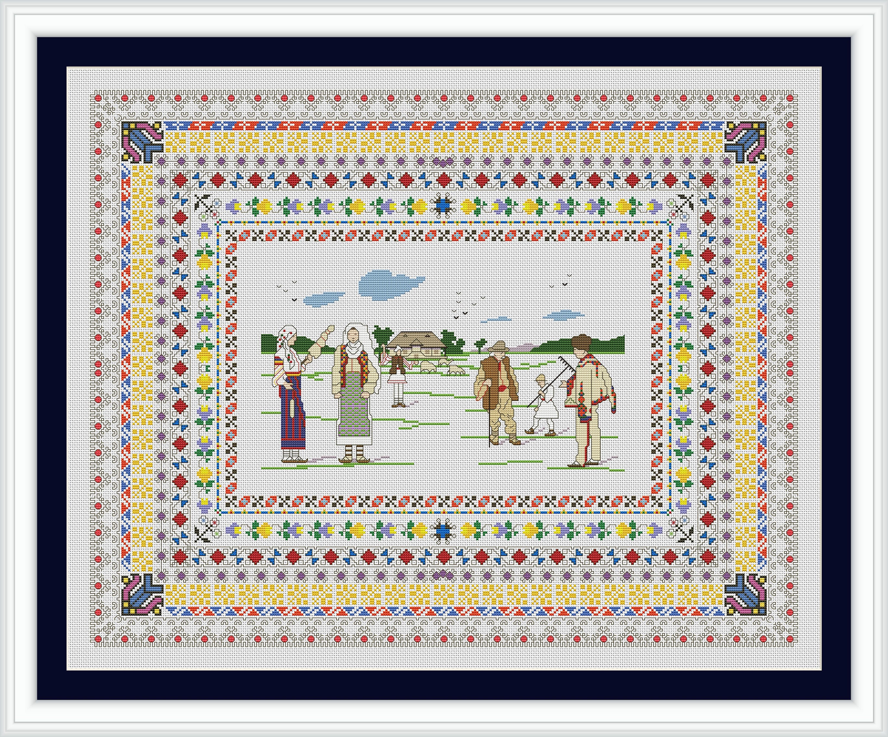 Folk Traditional Motifs, Borders and (78 Pieces ) From Romania, Rural ...