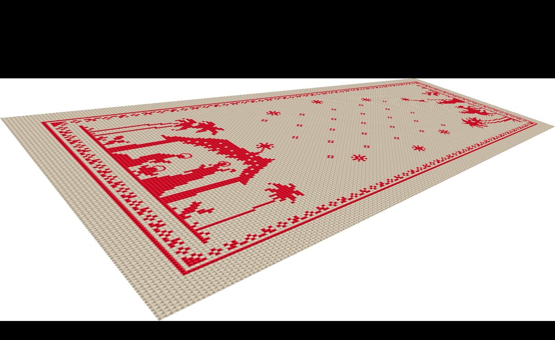 Birth of Jesus Christmas Nativity Scene Table Runner Cross Stitch ...