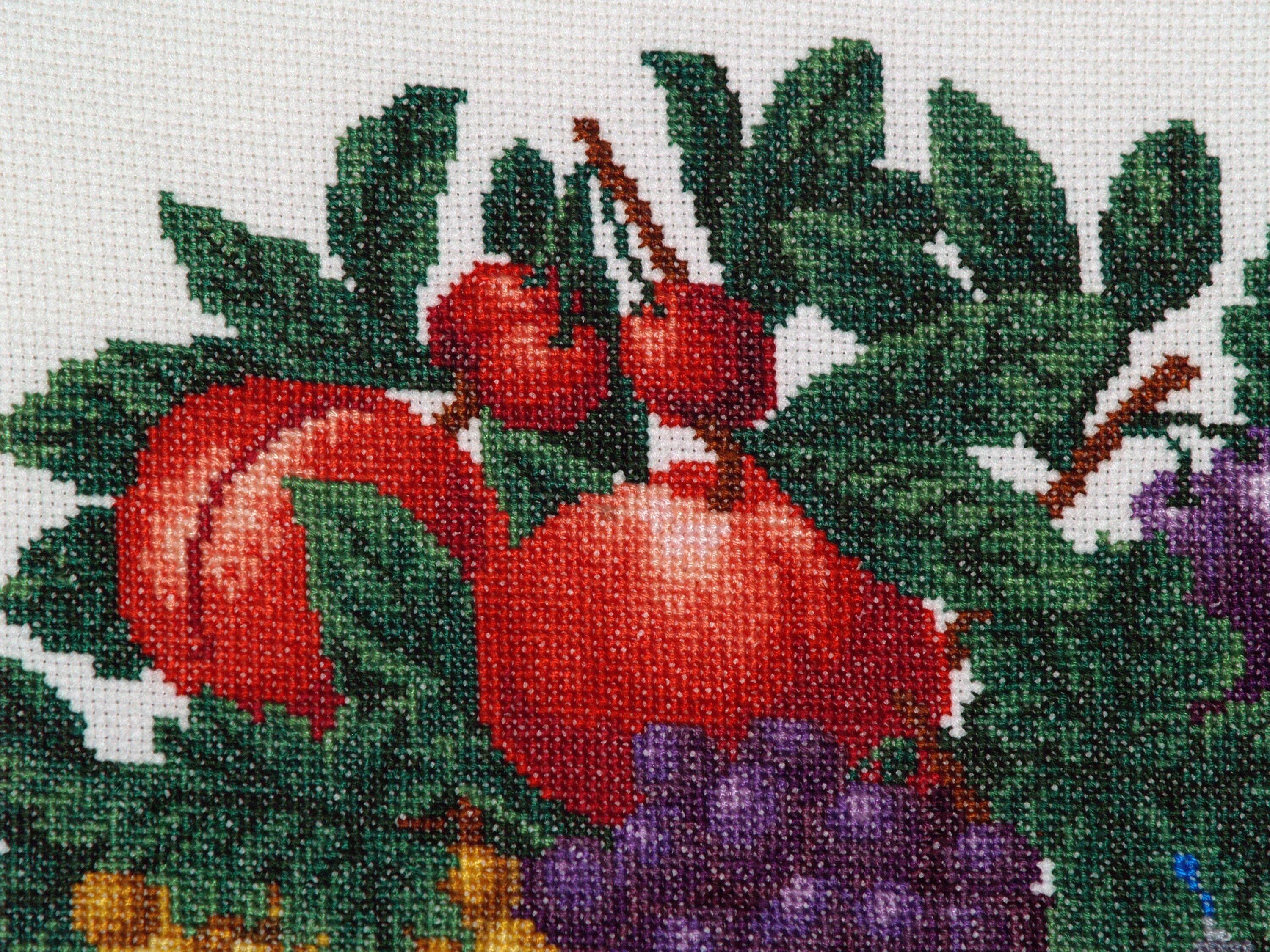 Vintage Pattern, Victorian Cornucopia Fruit Flowers,cross Stitch ...