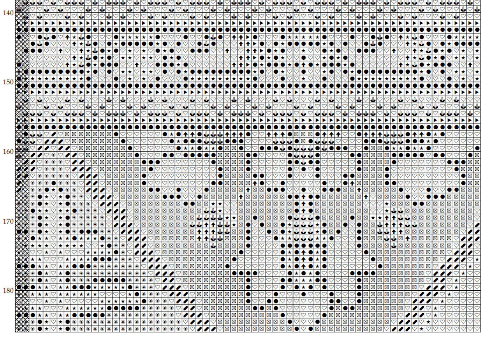 Beautiful Persian Rug - Mohtasham Kashan Style Cross Stitch Pattern ...