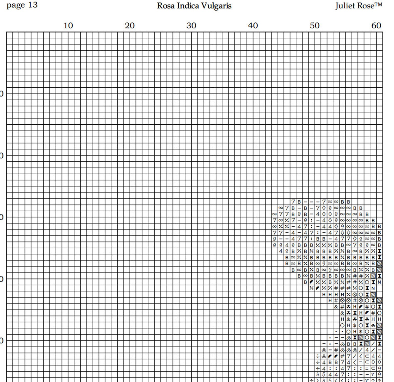 Antique Rose Cross Stitch Pattern Needlepoint Pattern Embroidery Design ...