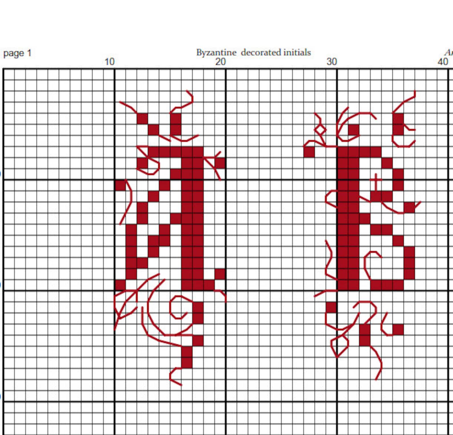 Byzantine Decorated Initials Capital Letters Orthodox Church Greek ...