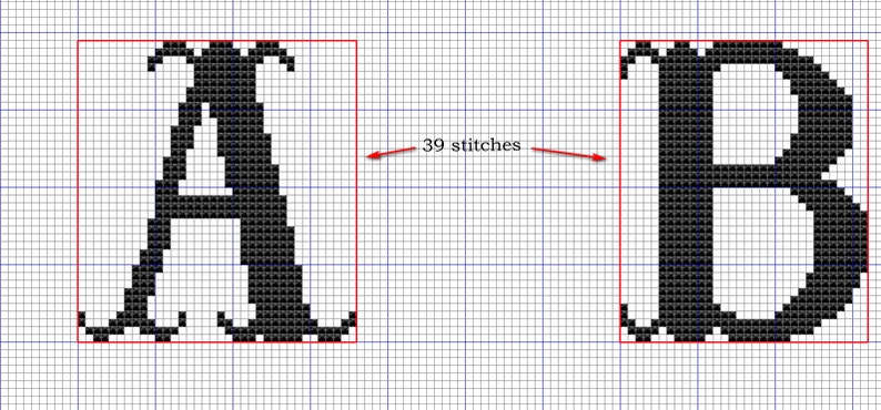 Greek Alphabet Upper Case Letters Monograms, Cross Stitch Needlework ...