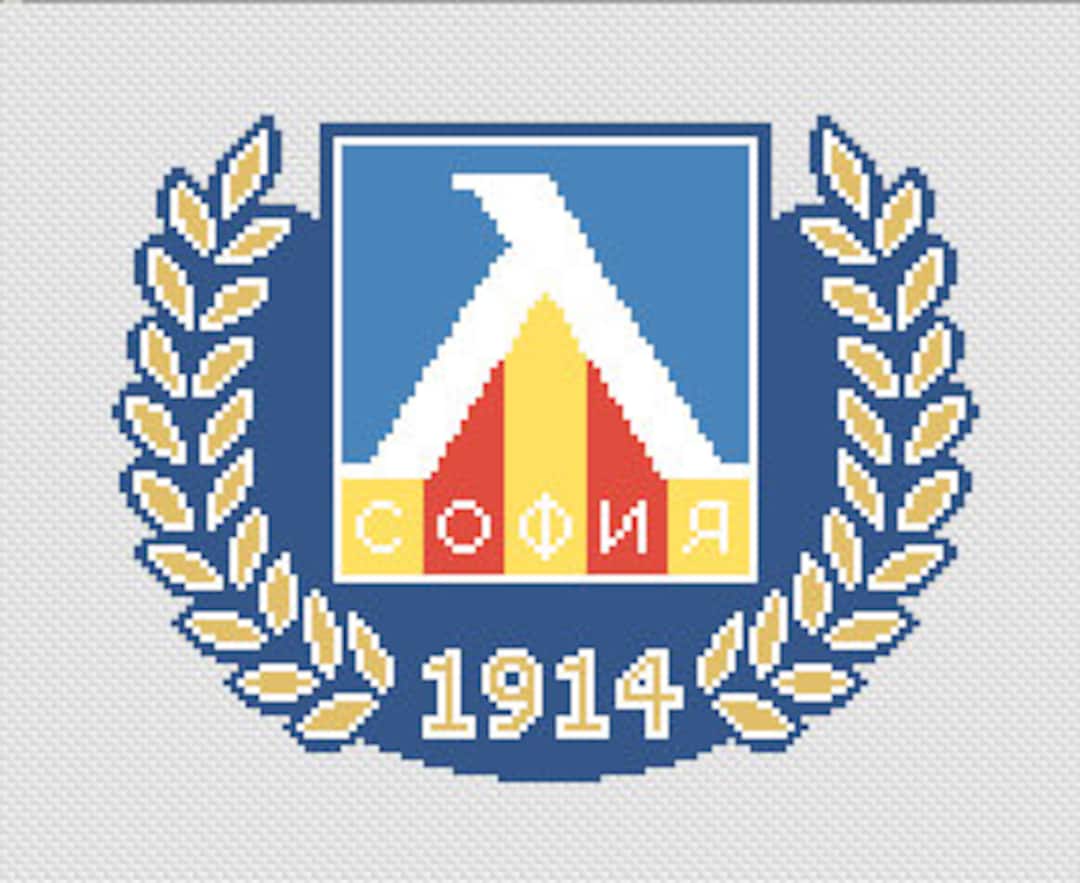 Football Club Levski Sofia Logo the Blues Embroidery Design Cross ...