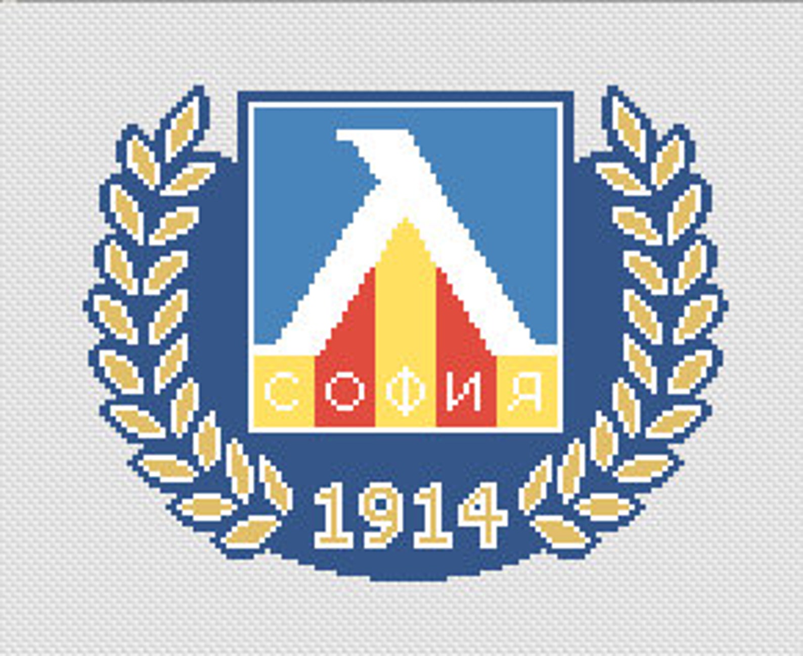 Football Club Levski Sofia Logo the Blues Embroidery Design Cross ...