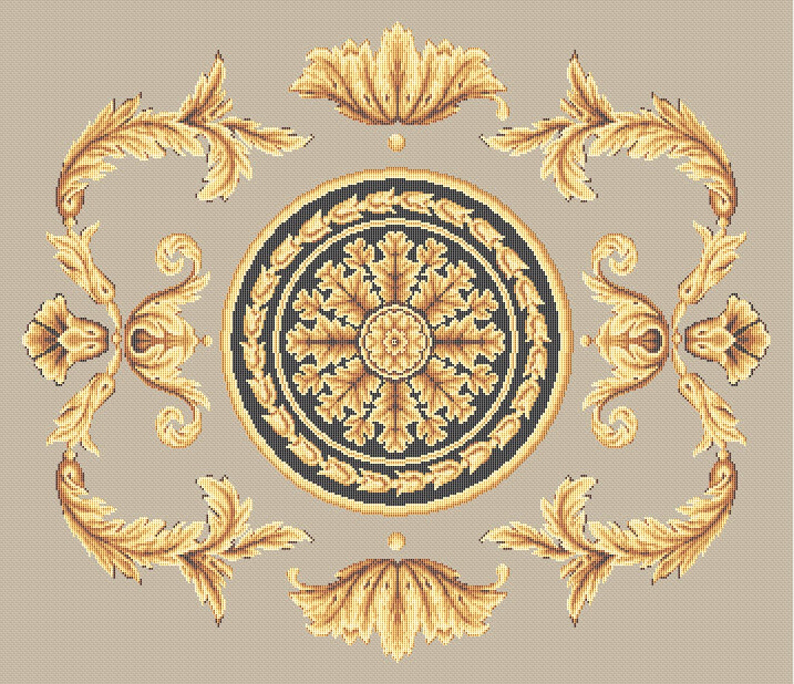 Luxury in Golden Black French Style Aubusson Pillow Cushion Needlepoint ...