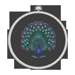 Original Beautiful Royal Peacock With Colorful Tail Fully Open Cross ...