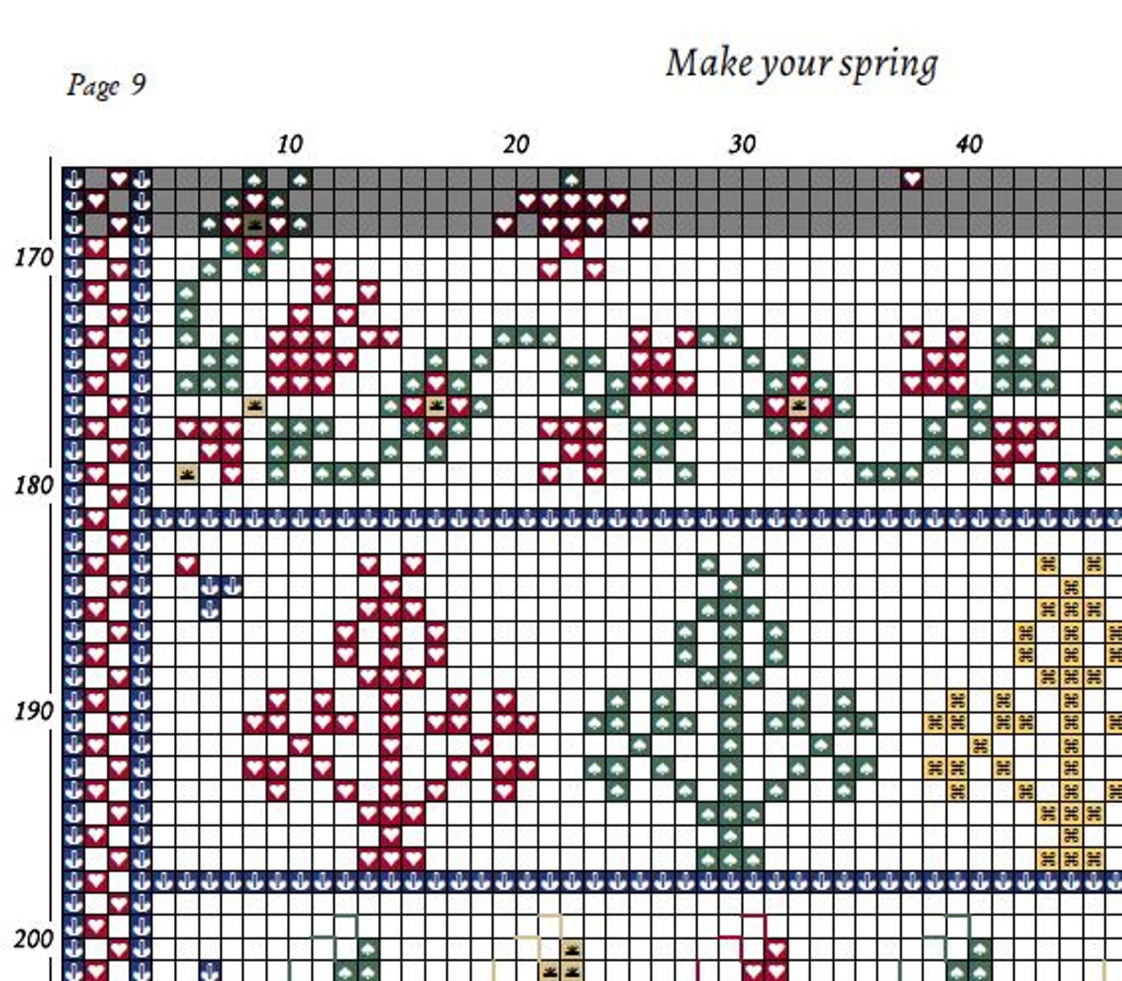 Cross Stitch Pattern Make Your Spring, Poem by Odysseas Elytis,antique ...