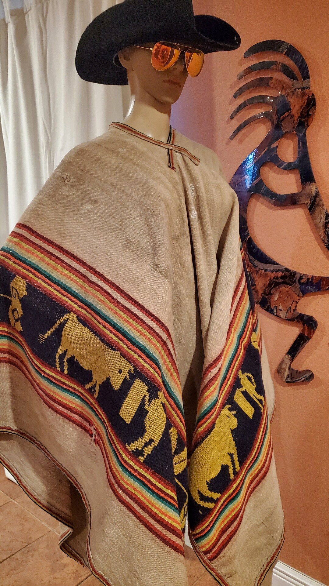 Antique Men Poncho Vintage Ancient Rare, Pascual the Terrateniente From ...