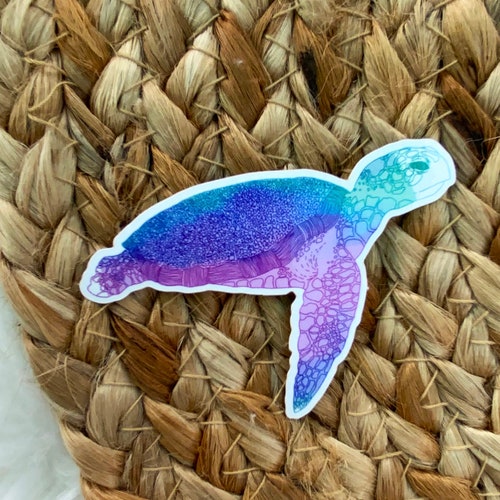 Sea Turtle Sticker - Etsy