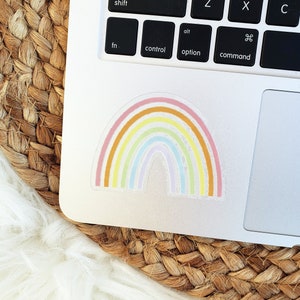 Pastel Rainbow Sticker, Clear Background Rainbow Sticker - Etsy
