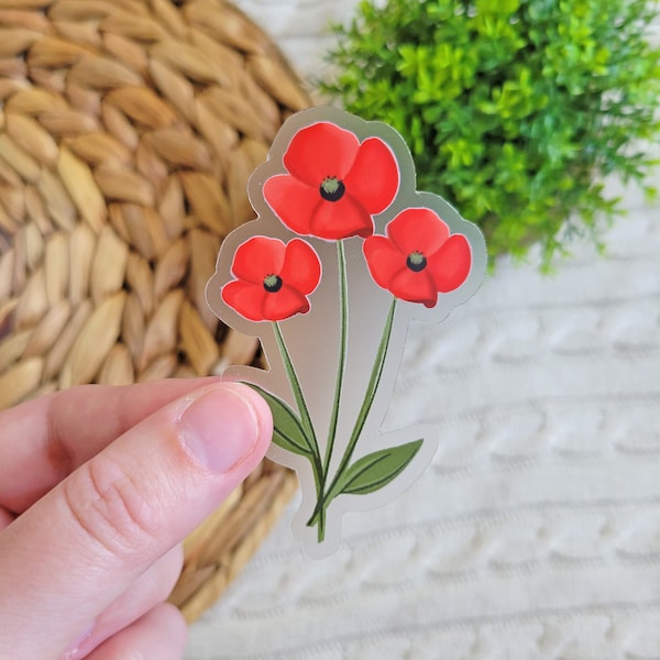 Poppy Stickers - Etsy