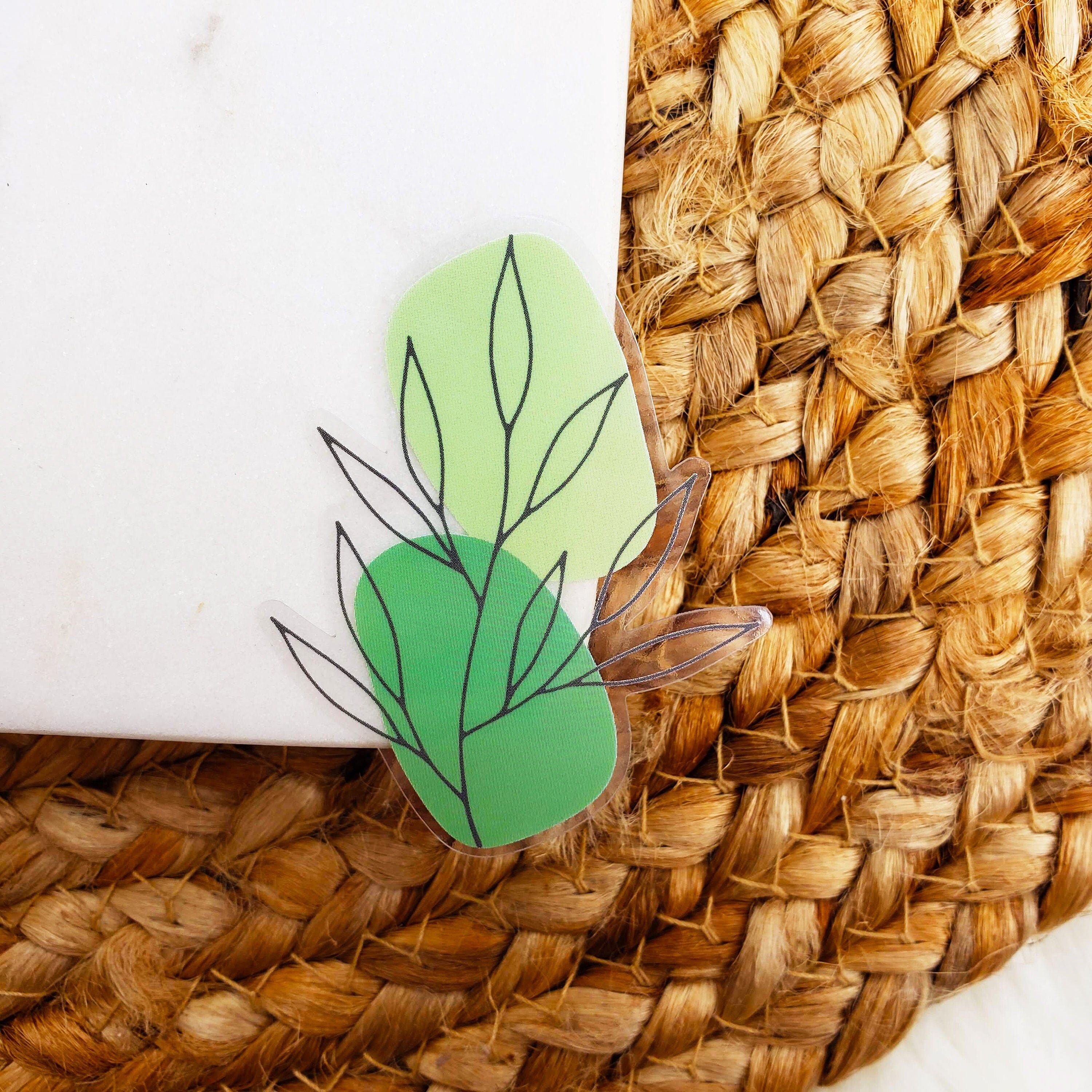 Abstract Floral Sticker Green Floral Sticker Abstract | Etsy