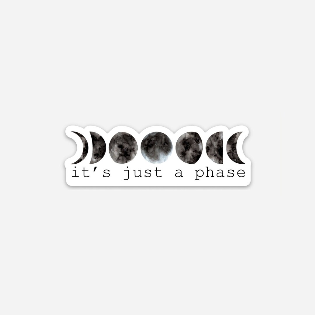 It's Just a Phase Moon Sticker Phases of the Moon - Etsy