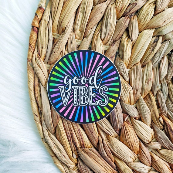 Good Vibes Sticker Vinyl Stickers Water Bottle Stickers - Etsy