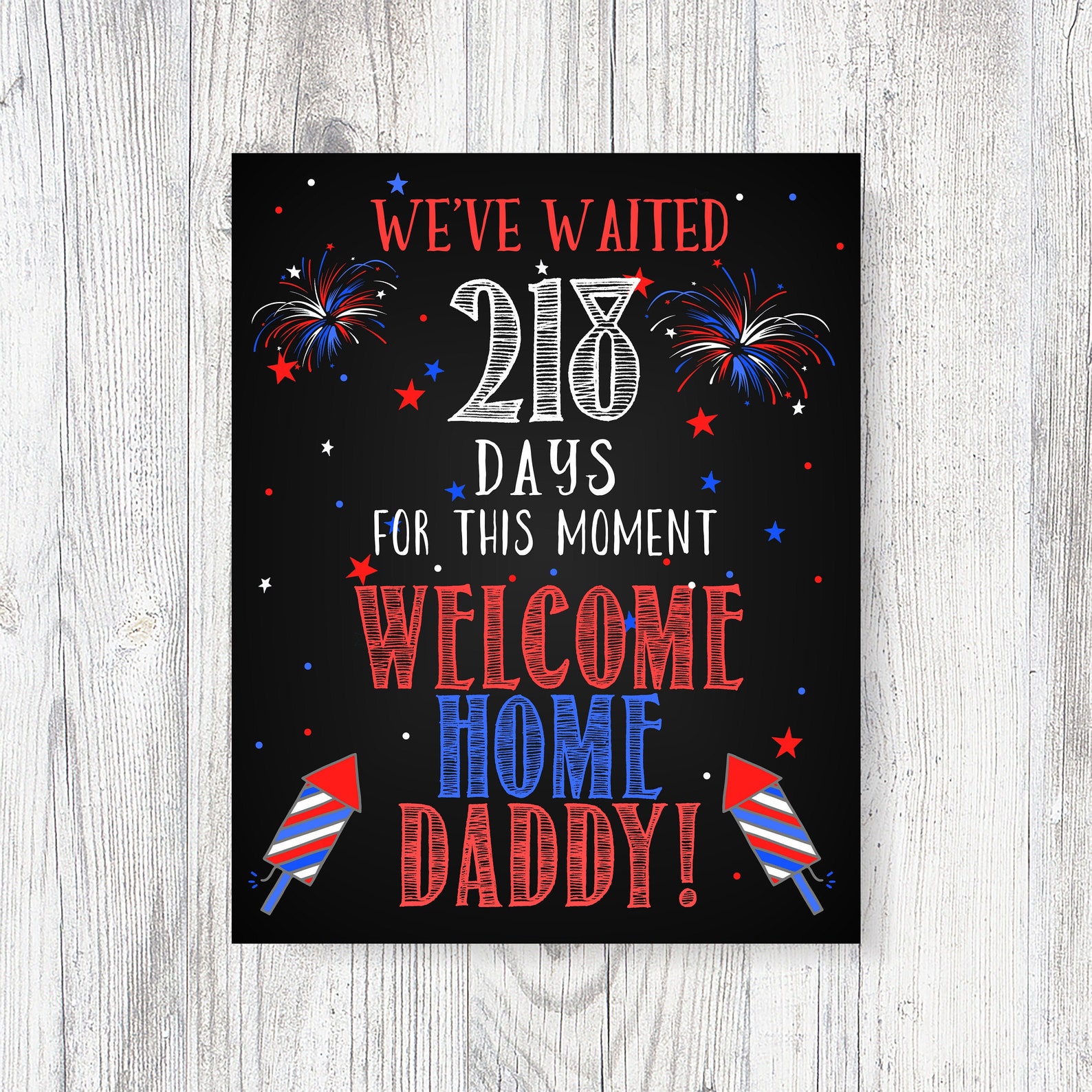 Military Homecoming Sign Welcome Home Daddy Deployment Sign - Etsy