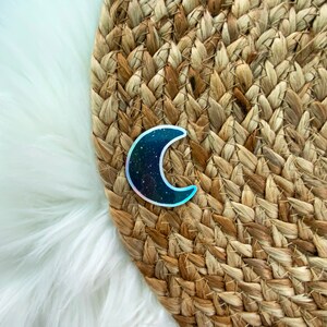 Moon Sticker, Galaxy Sticker, Holographic Sticker, Laptop Stickers ...