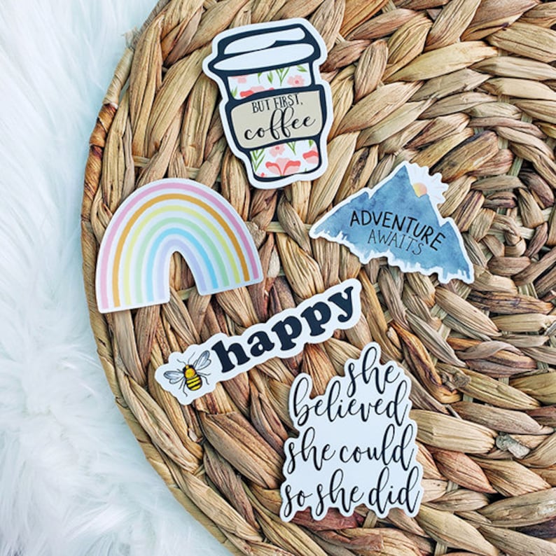 Pastel Rainbow Sticker, Laptop Stickers, Water Bottle Stickers - Etsy