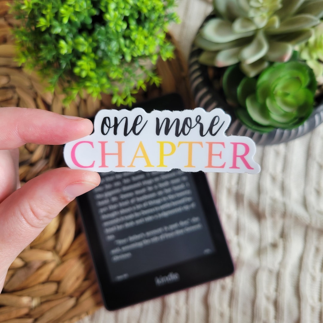 One More Chapter Book Sticker, Book Sticker, Booktok Sticker - Etsy