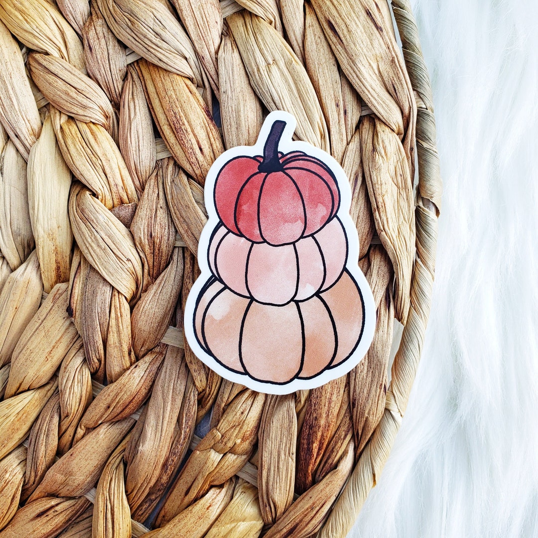 Kürbis Stapel Sticker, Herbst Sticker, Kürbis Aufkleber, Laptop Sticker ...