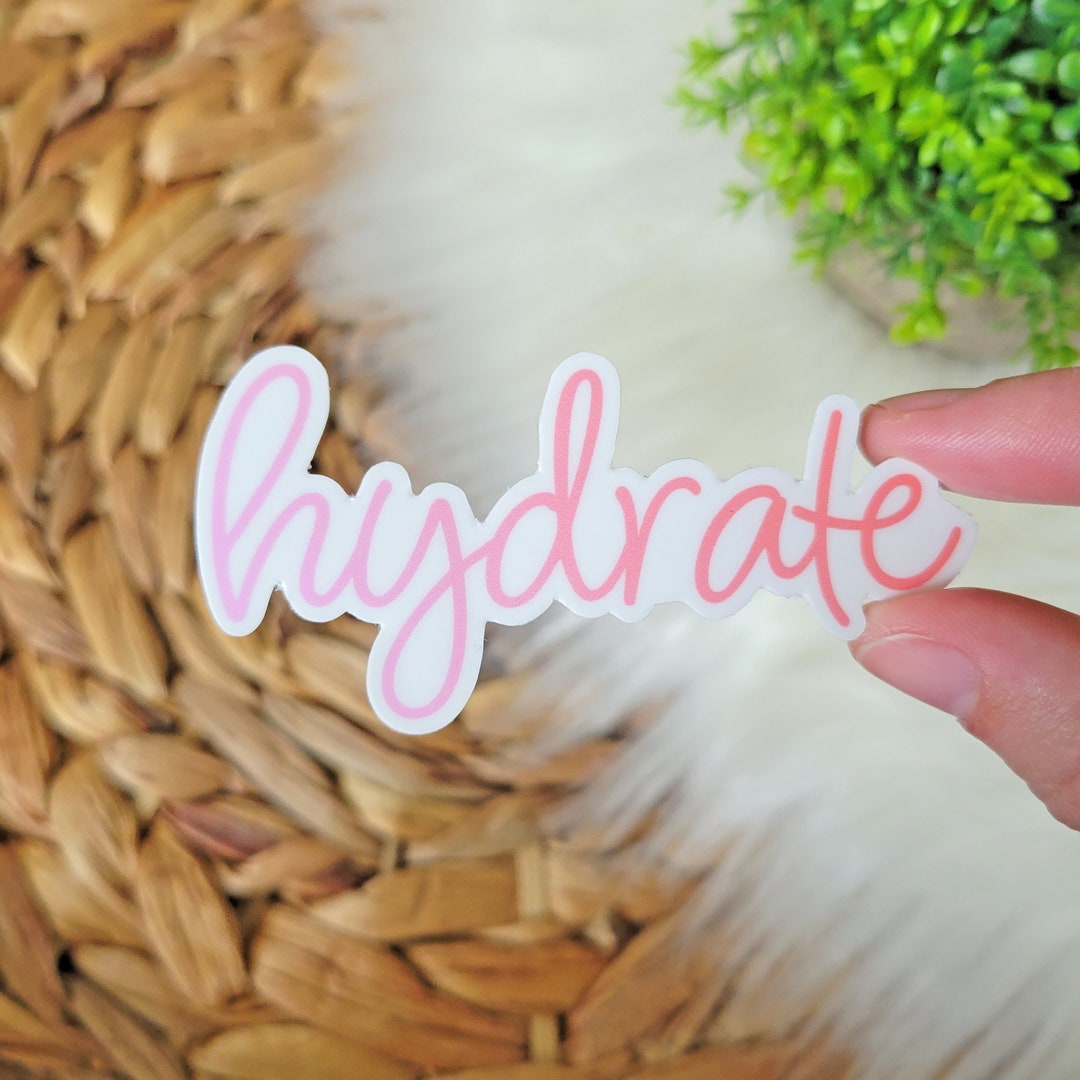 Hydrate Sticker, Water Bottle Sticker - Etsy