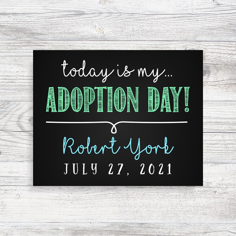 Adoption Announcement Sign Girl Adoption Chalkboard Sign | Etsy