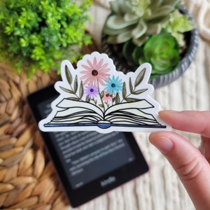 Floral Book Sticker, Book Sticker, Floral Sticker, Flower Sticker ...