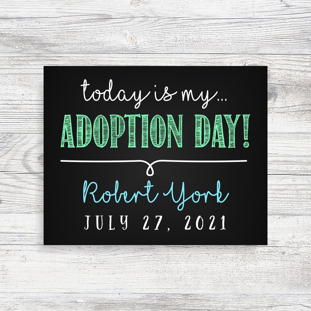 Adoption Announcement Sign | Boy Adoption Chalkboard Sign | Adoption ...