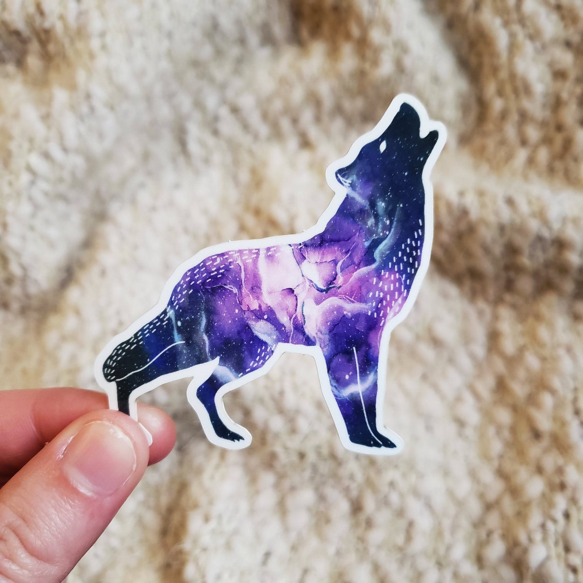 Wolf Sticker Galaxy Sticker Animal Sticker Laptop Stickers - Etsy