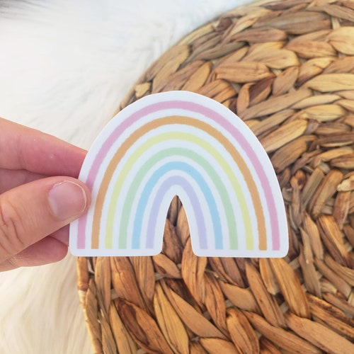 Pastel Rainbow Sticker Laptop Stickers Water Bottle Stickers - Etsy