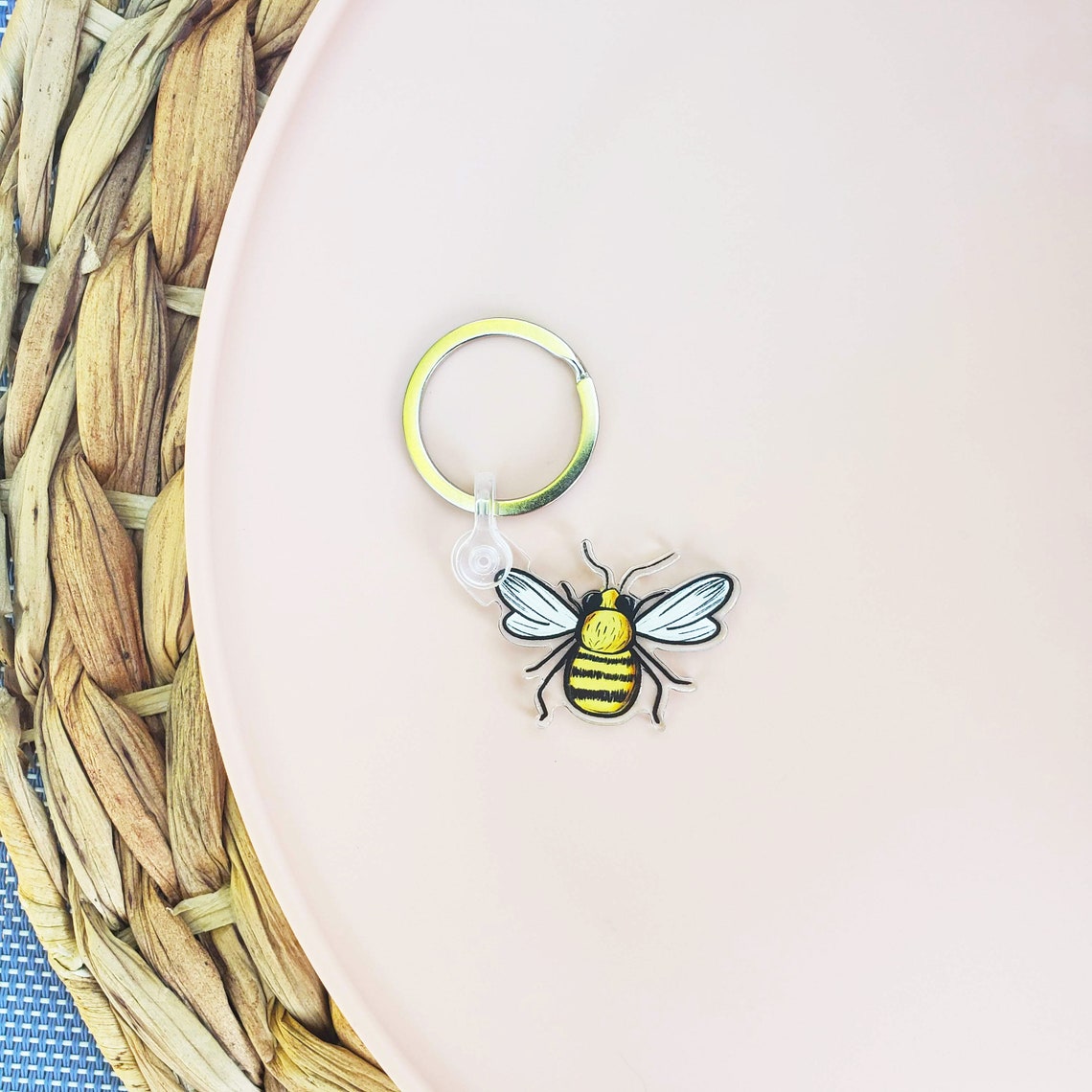 Bee Keychain Bumble Bee Keychain | Etsy