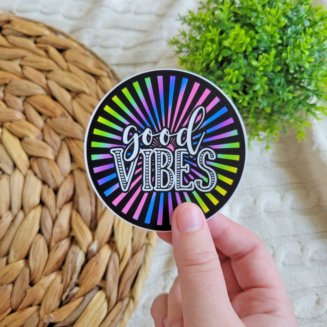 Good Vibes Sticker, Vinyl Stickers, Water Bottle Stickers - Etsy