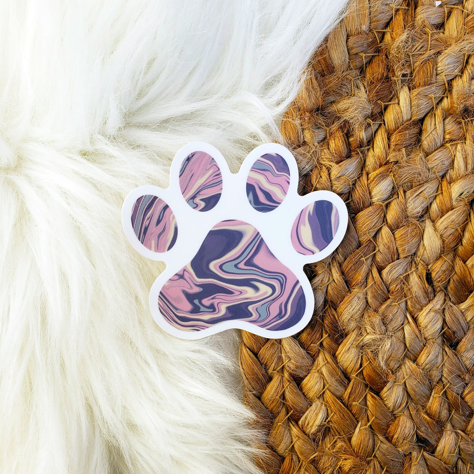Paw Print Sticker Dog Sticker Water Bottle Sticker Laptop - Etsy