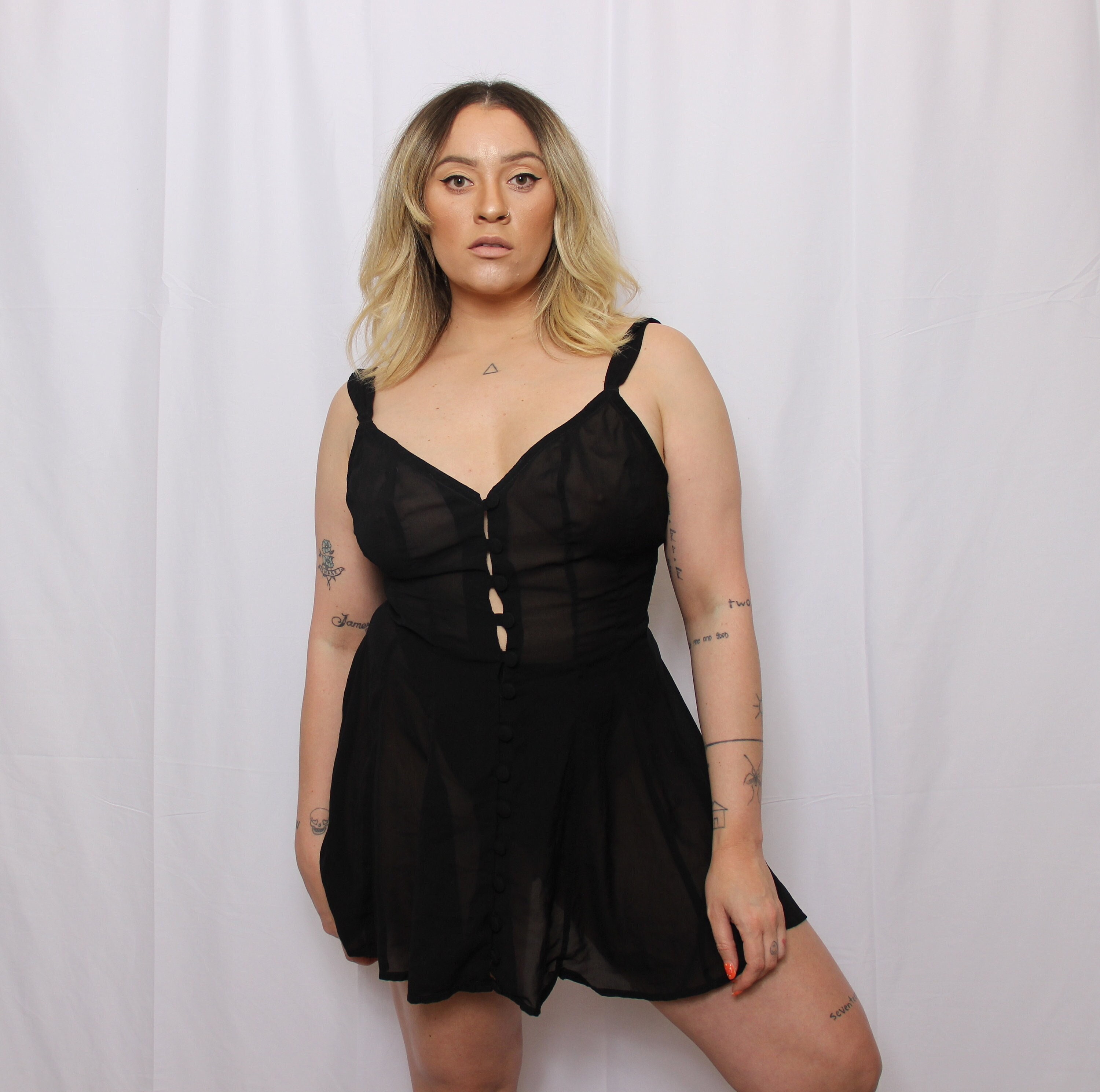 Vintage Sheer Button Front Slip Dress - Etsy