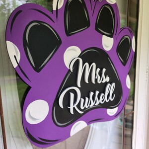 Paw Print Door Hanger - Etsy