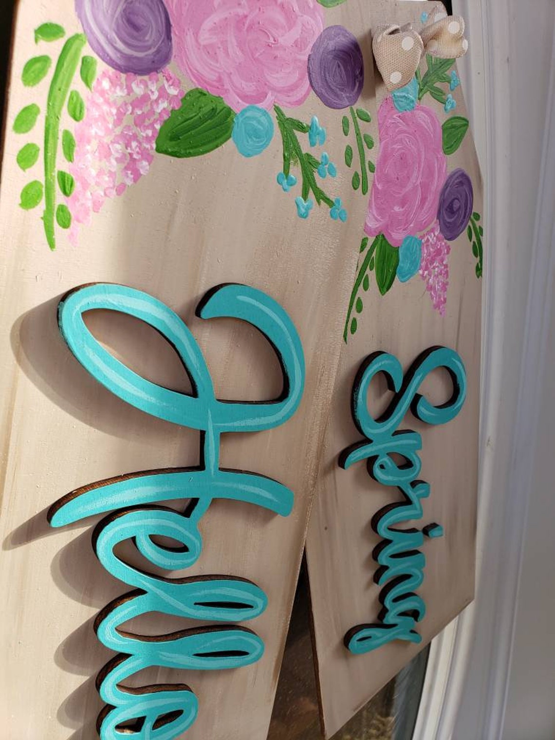 Hello Spring Door Tags - Etsy