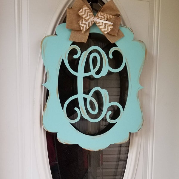 Monogram Door Hanger - Etsy