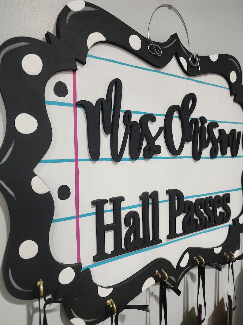 Teacher Hall Pass Sign - Etsy