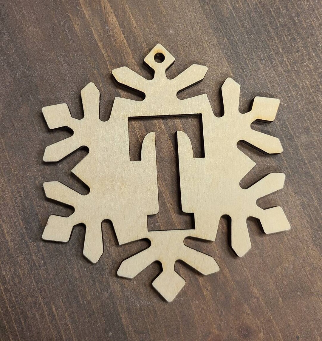 Snowflake Initial Ornament, Christmas Ornament, Monogrammed Gift ...