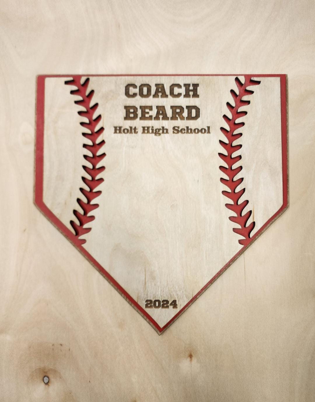 Home Plate Signature Wood Sign, Coach Sign, Baseball Signs - Etsy