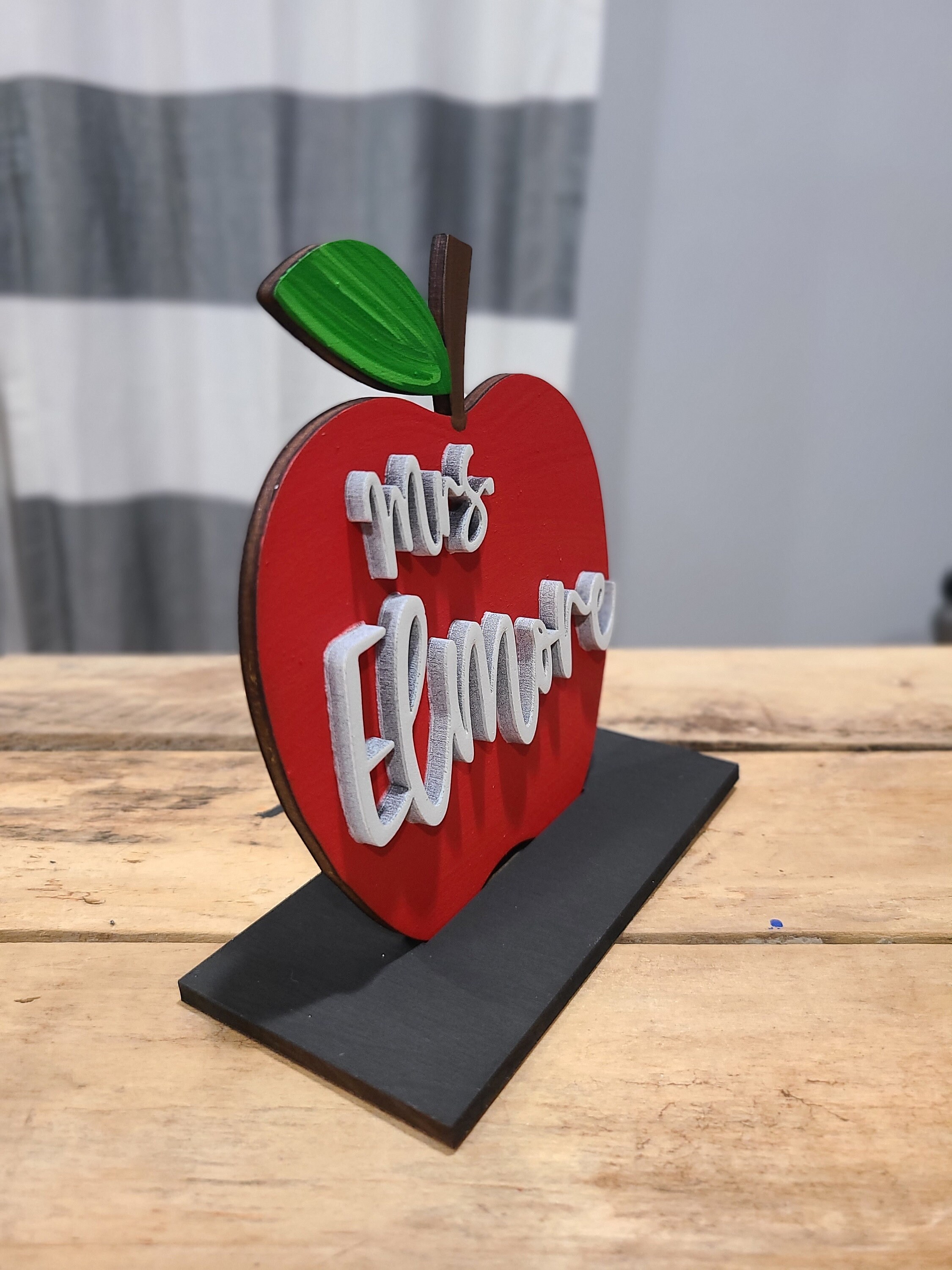 Apple Desk Name Signs - Etsy