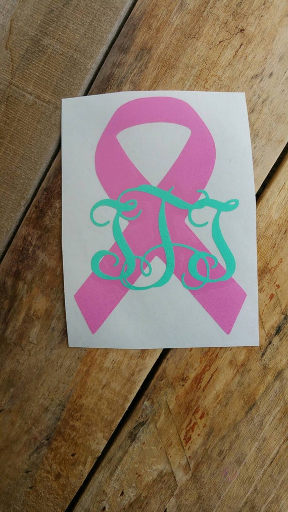 Breast Cancer Awareness Ribbons Breast Cancer Decals Car Etsy