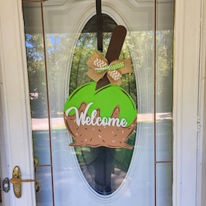 Caramel Apple Door Hanger, Door Hangers, Fall Decor - Etsy