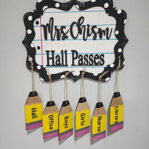 Teacher Hall Pass Sign - Etsy