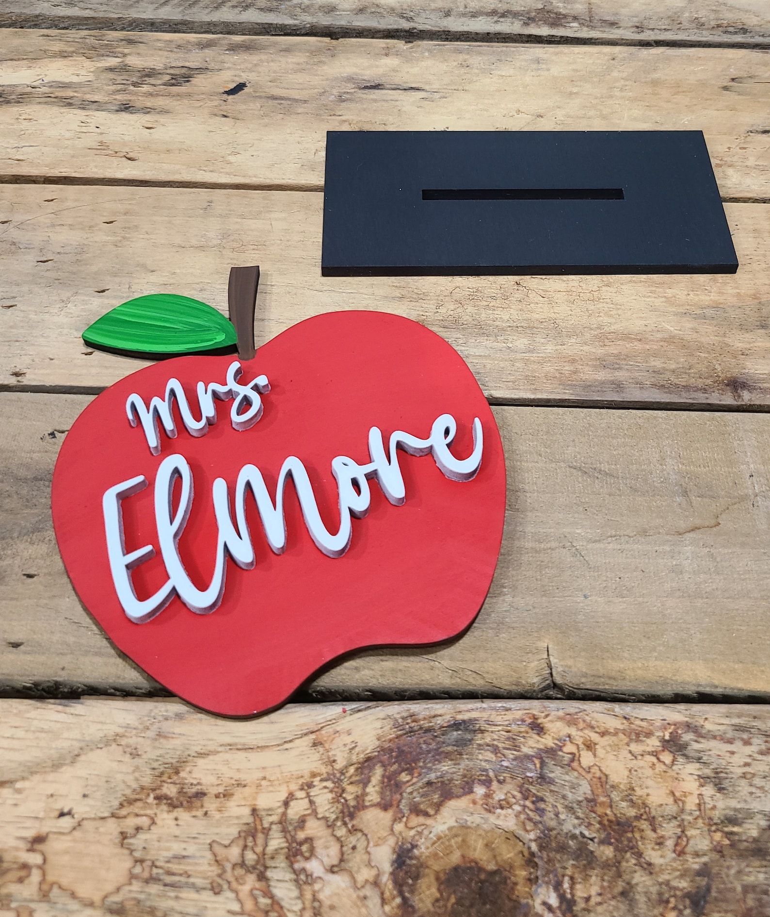 Apple Desk Name Signs | Etsy