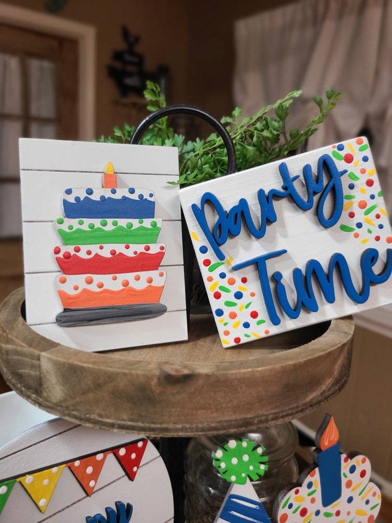 Birthday Tier Tray Decor - Etsy
