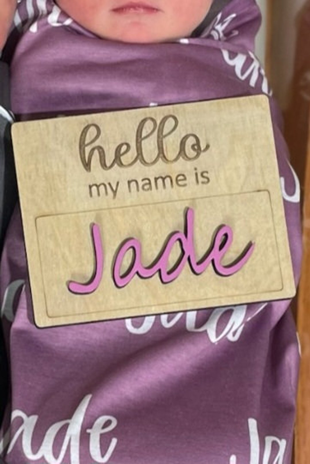 Hello My Name is Baby Signs - Etsy