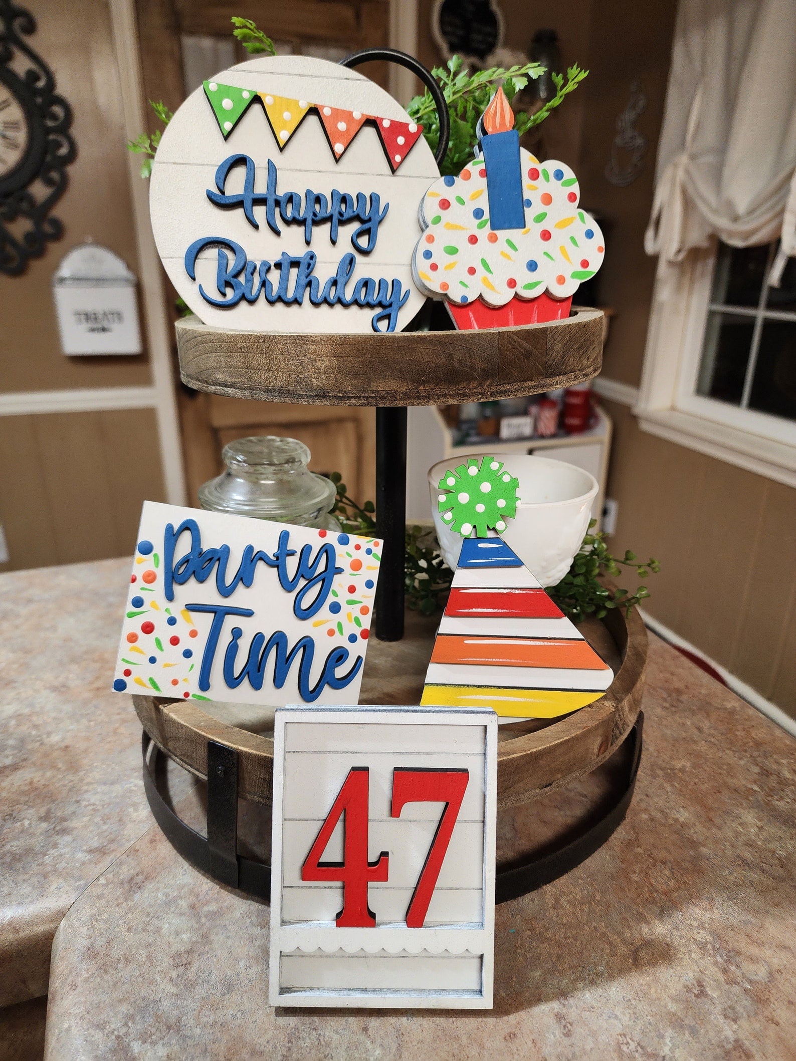 Birthday Tier Tray Decor - Etsy